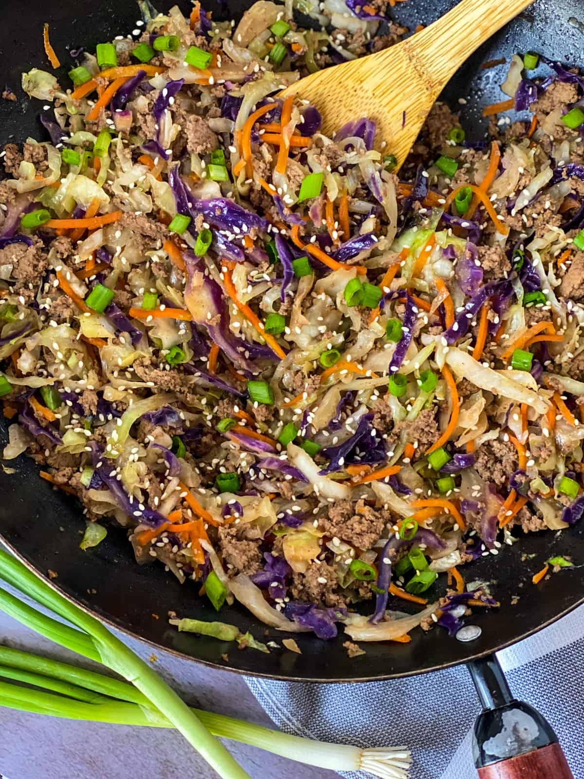 One Pan Egg Roll in a Bowl - Whiskful Cooking