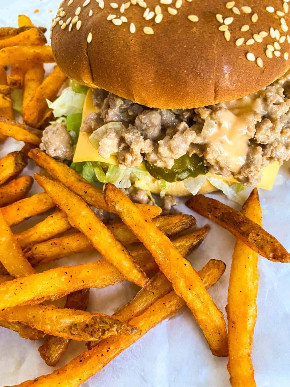 Big Mac Turkey Sloppy Joes - Whiskful Cooking