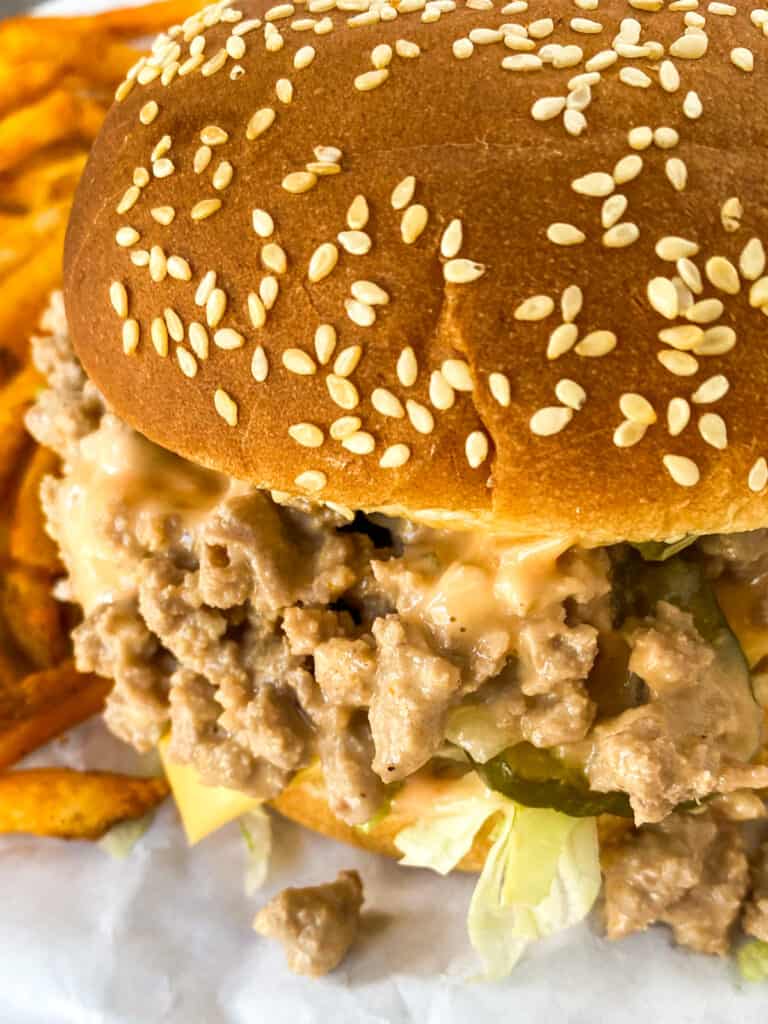 Big Mac Turkey Sloppy Joes - Whiskful Cooking