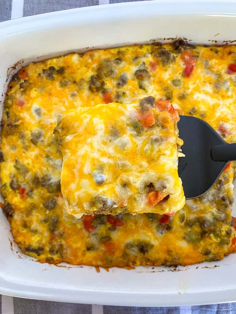 Overnight Tater Tot Breakfast Casserole Make Ahead Whiskful Cooking