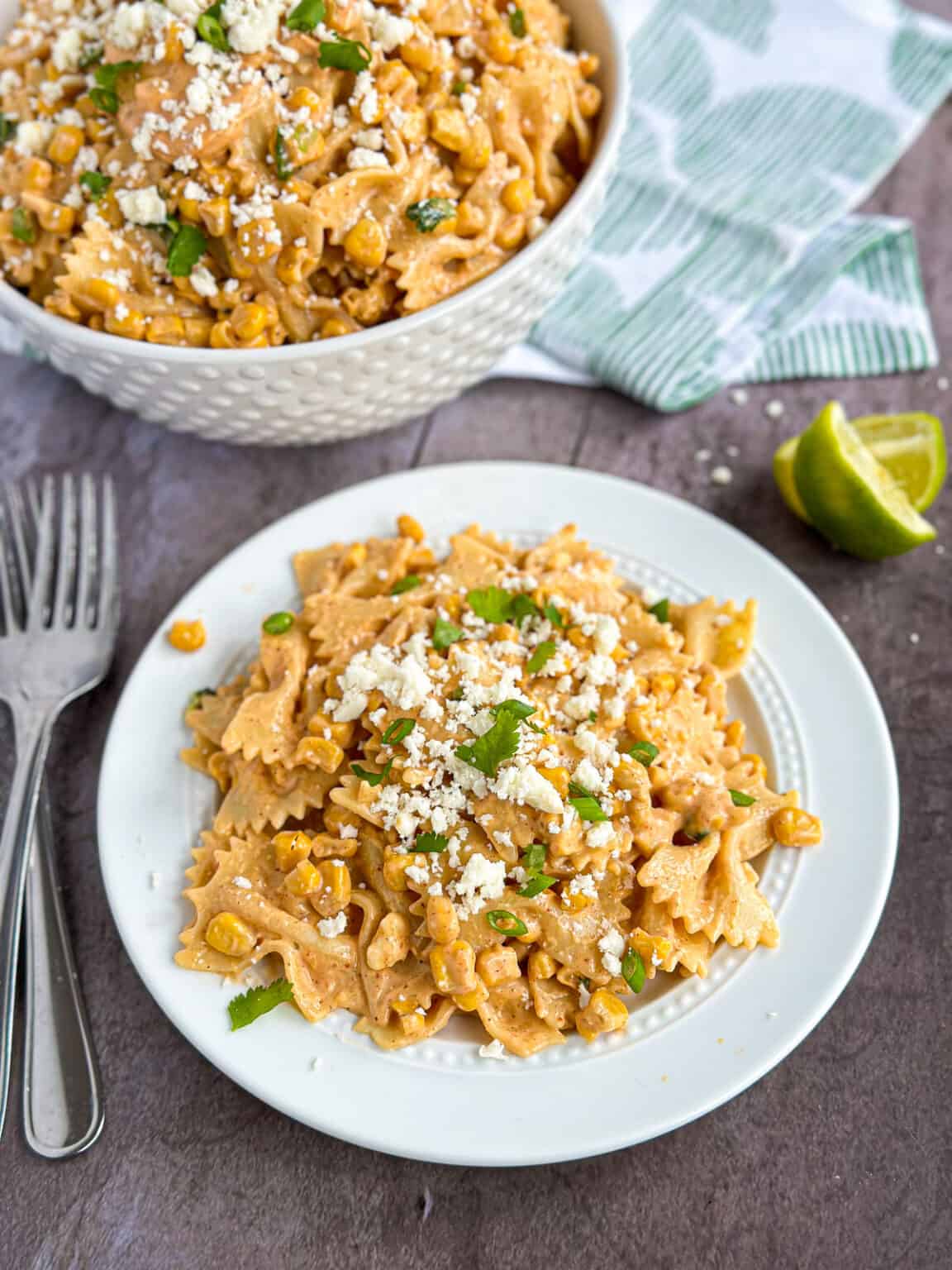 Easy Mexican Street Corn Pasta Salad Recipe - Whiskful Cooking
