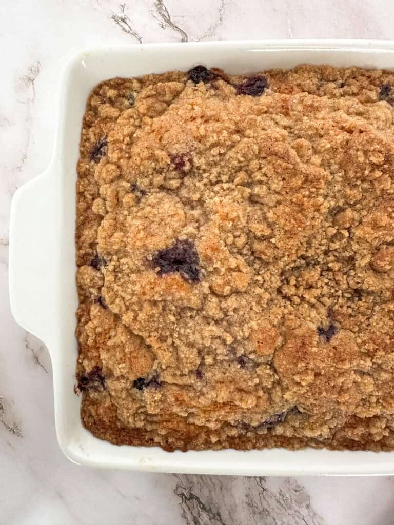 Old-Fashioned Blueberry Buckle Cake - Whiskful Cooking