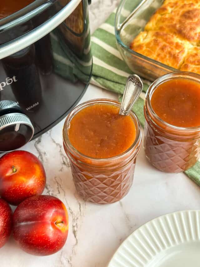 Easy Slow Cooker Plum Butter - Whiskful Cooking